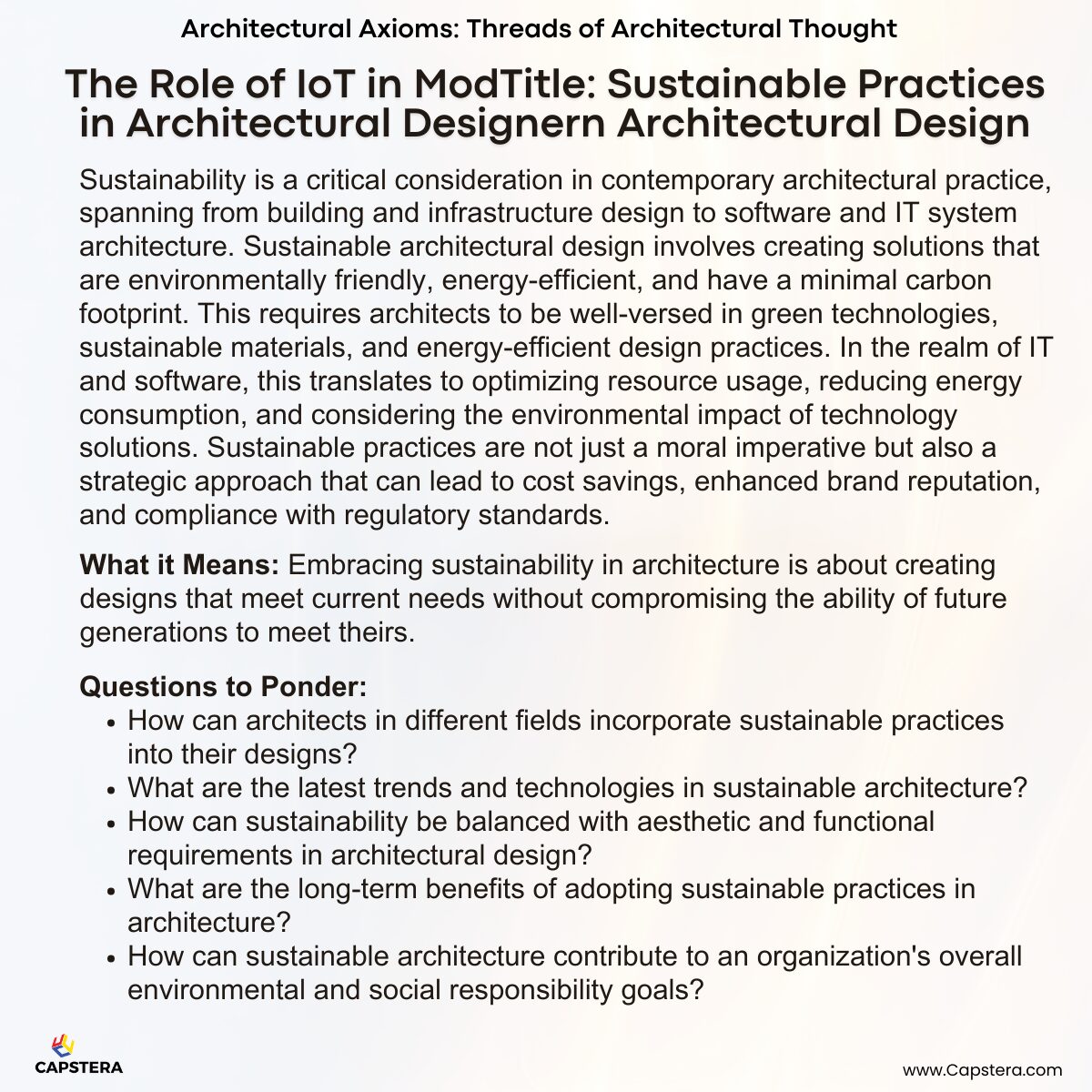 Sustainable Practices in Architectural Design