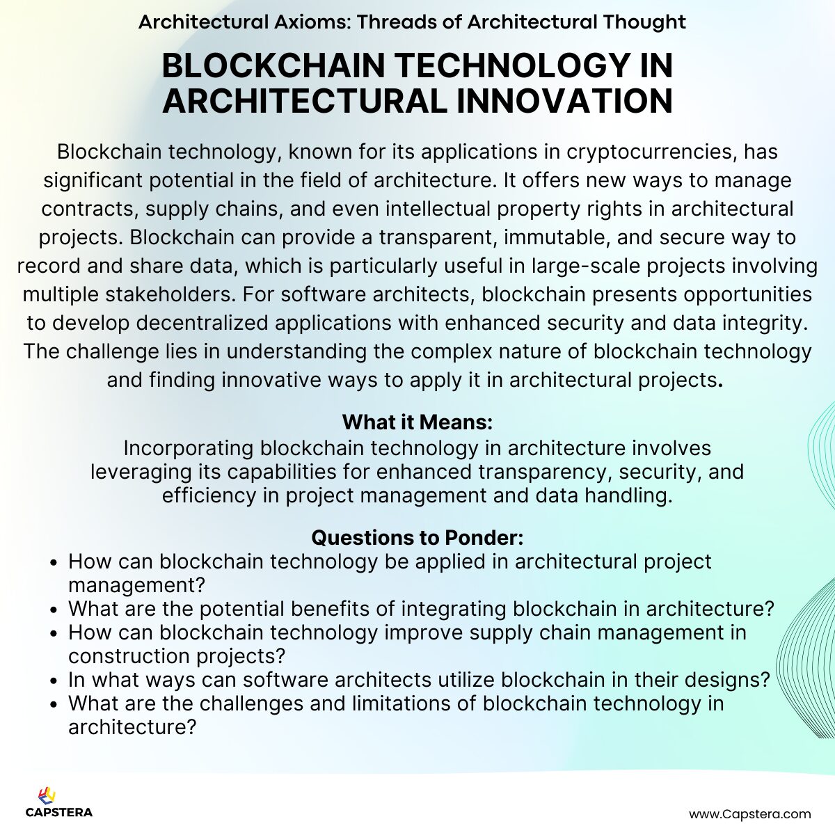 Blockchain Technology in Architectural Innovation